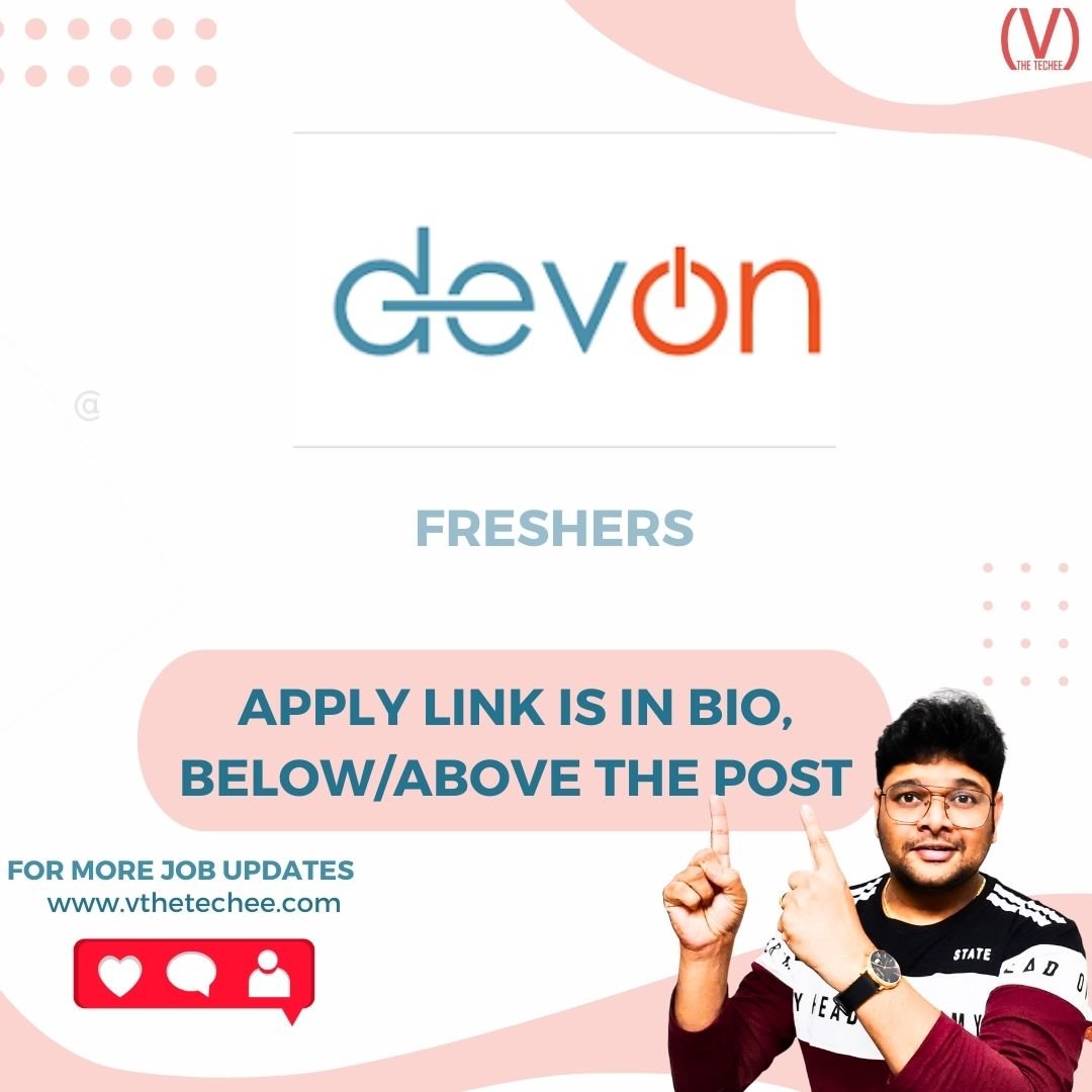 DevOn is hiring for Entry-Level Freshers | Apply Now! - V The Techee Jobs